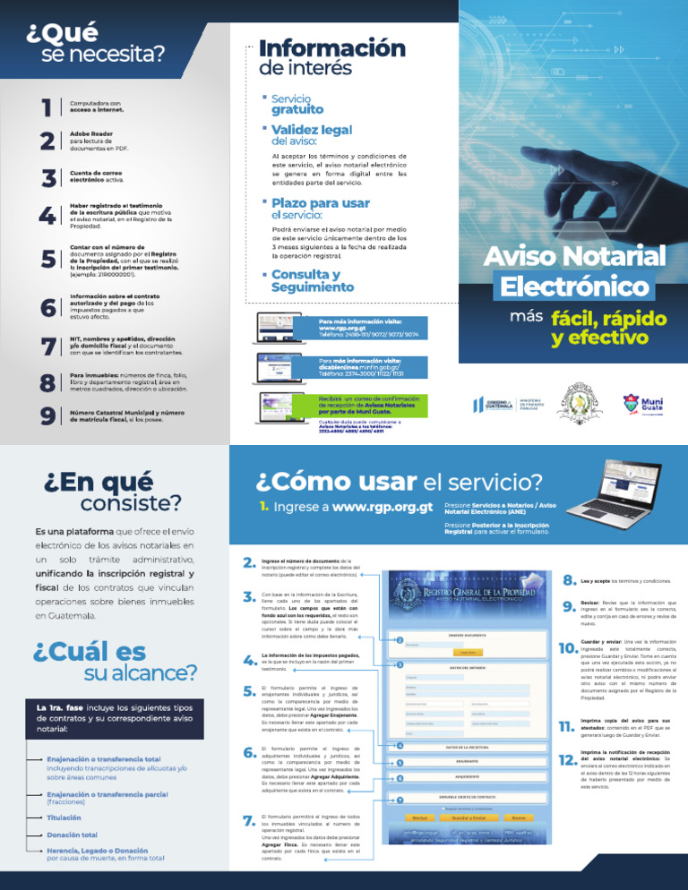 Trifoliar Aviso Notarial Electrónico Posterior A La Operación Registral ...