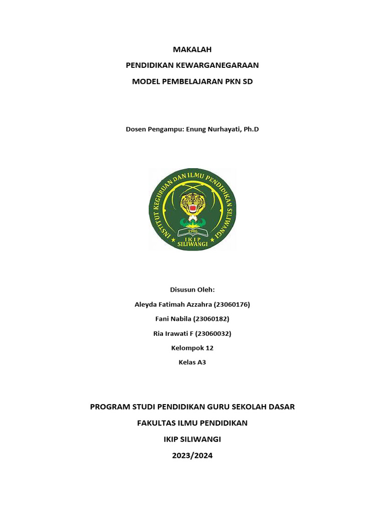 Makalah PKN Kelompok 12 | PDF | Karier & Perkembangan