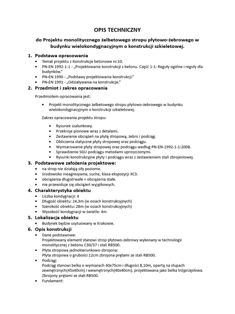 Opis Techniczny | PDF