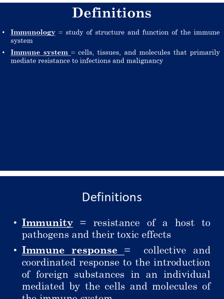 Immunology Introduction Slides | PDF | Immune System | Innate Immune System