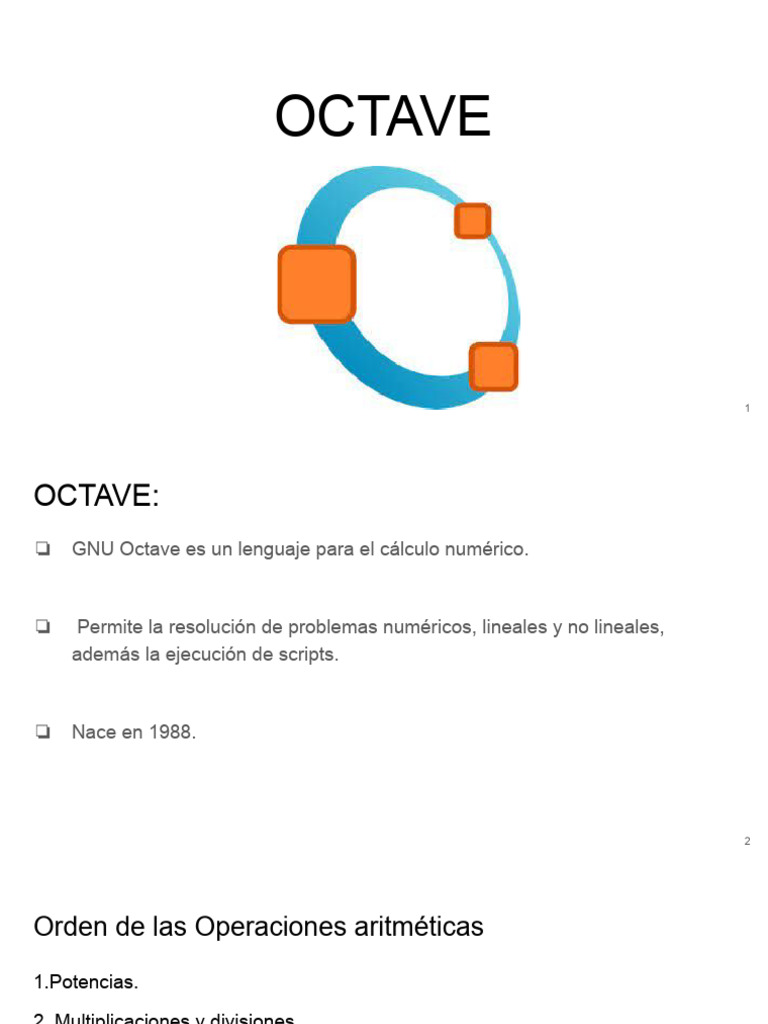 Octave 2023-1 | PDF | Programación de computadoras | Matemáticas