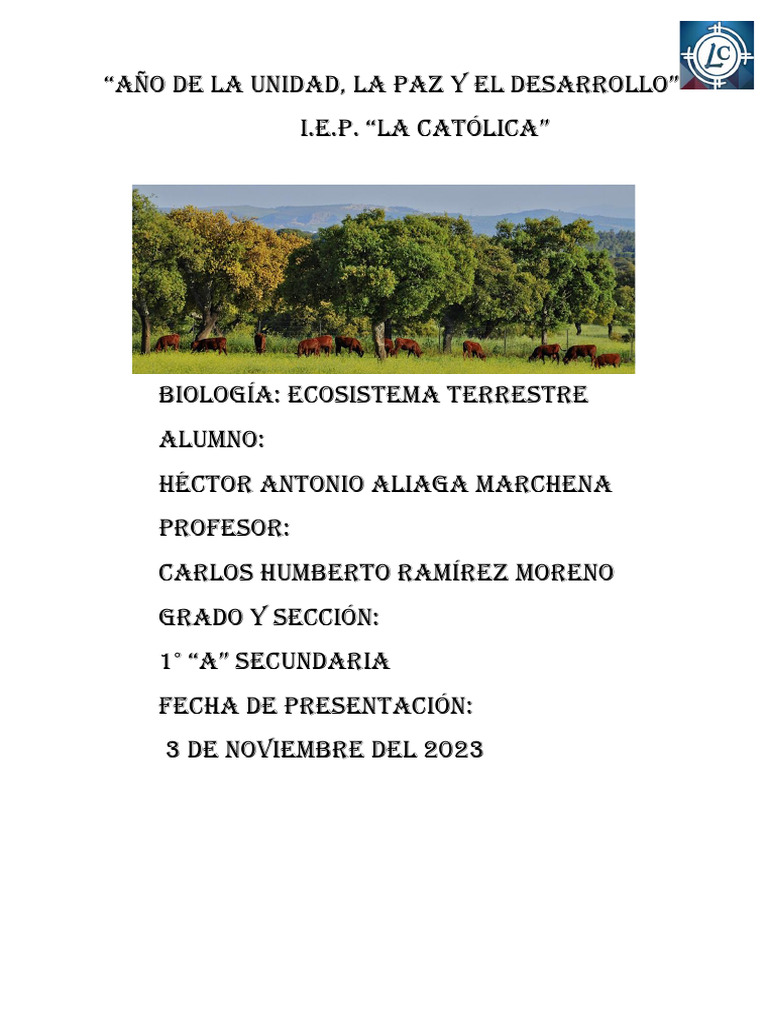El Ecosistema Terrestre | PDF | Ecosistema | Suelo