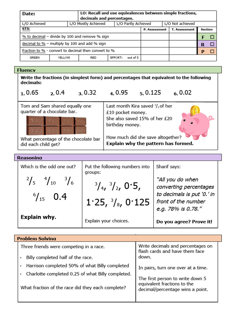 Math Classwork | PDF | Percentage | Odds