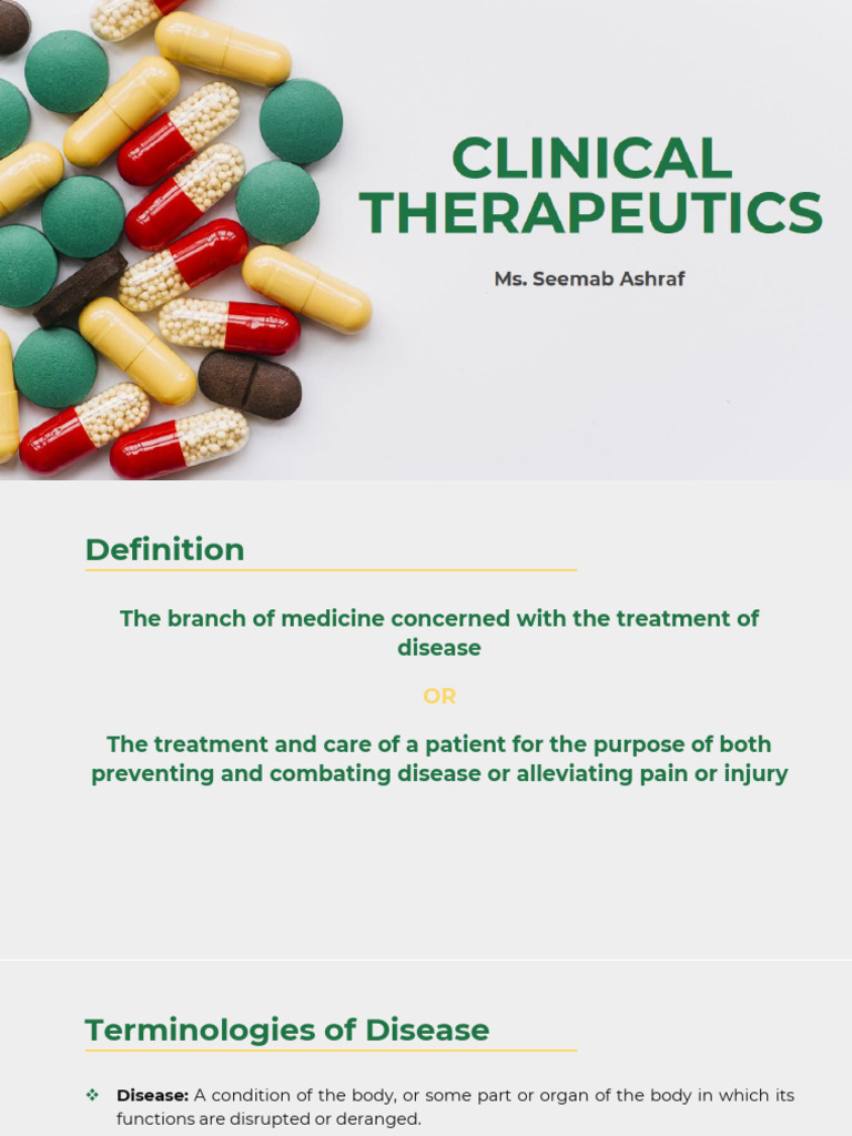 Clinical Therapeutics: Disease Management Guide | PDF | Infection ...