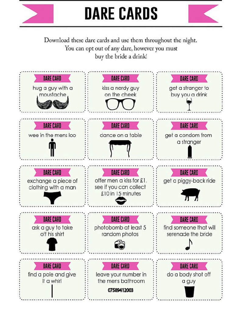 Dare Cards | PDF