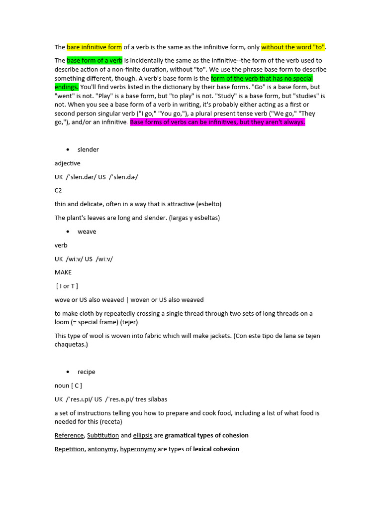 Apuntinis Grammar II (Autoguardado) (Recuperado Automáticamente) | PDF | Syntax | Language Mechanics