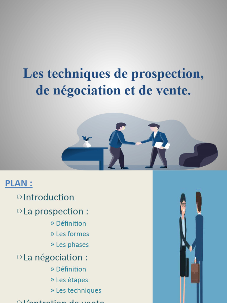 Les Techniques de Prospection, de Négociation Et | PDF | Négociation