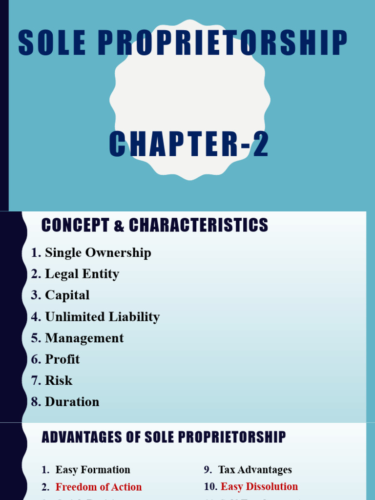 Chapter-2 Sole Proprietorship | PDF | Business