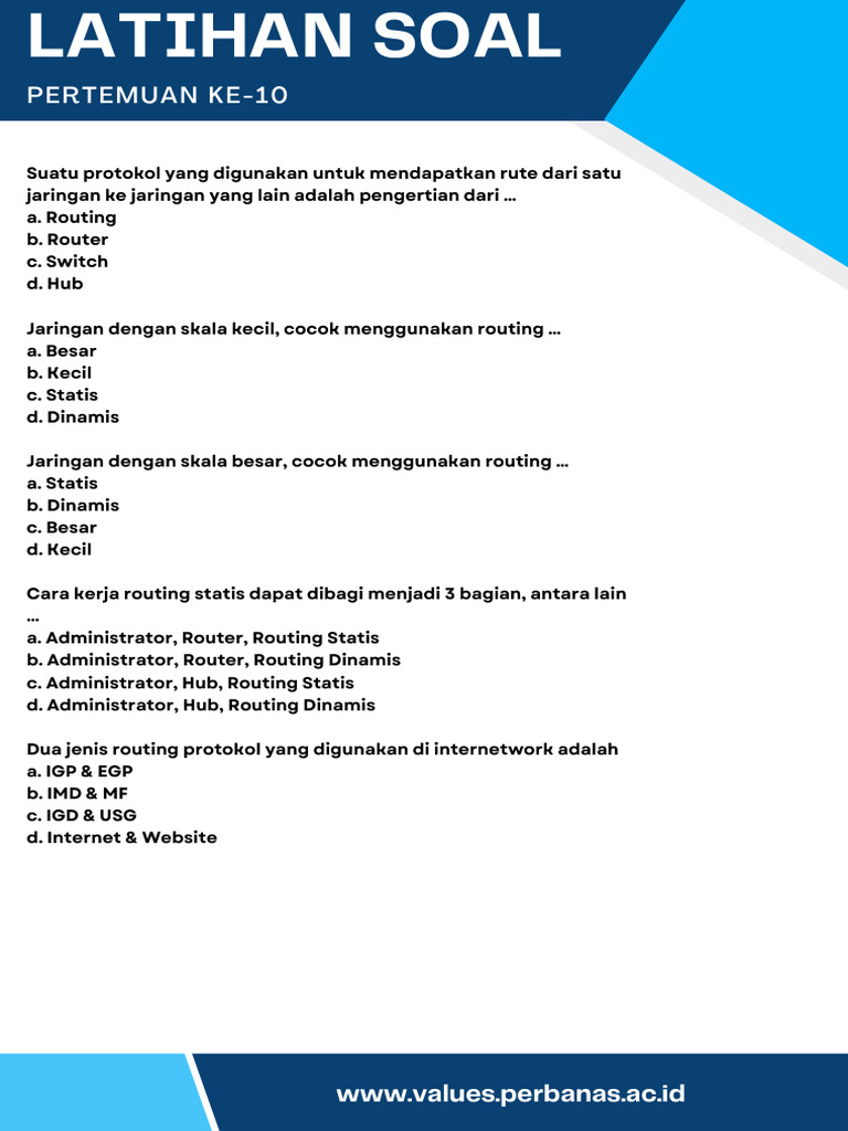 Latihan Pert 10 | PDF Latihan Pert 10 | PDF