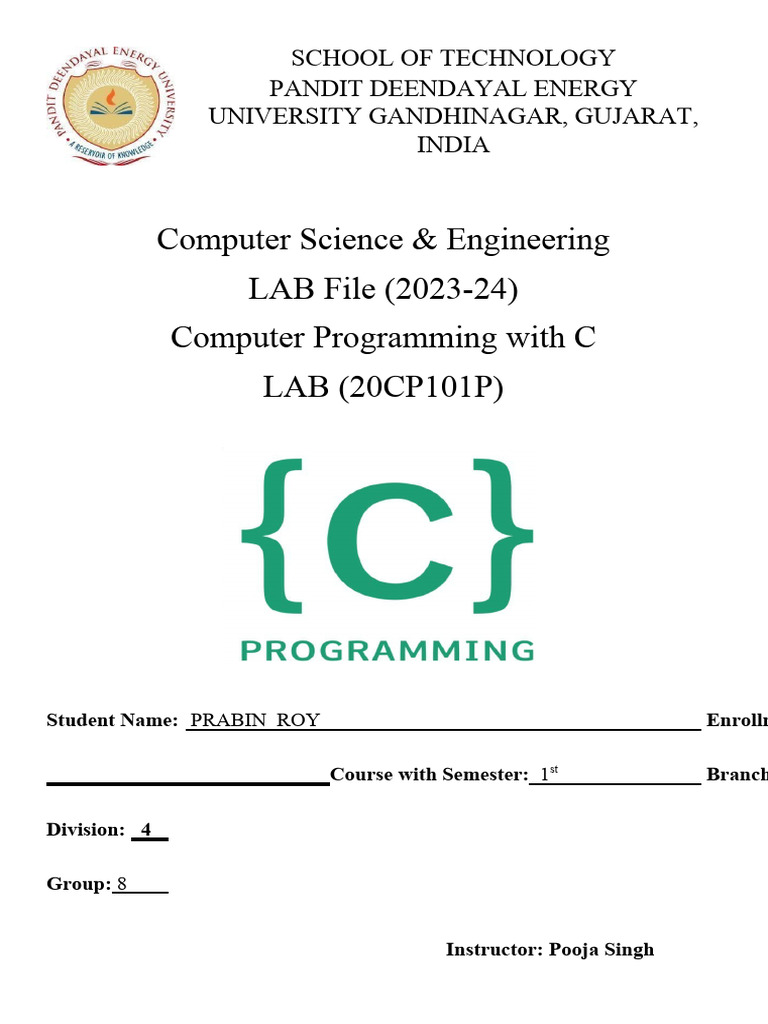 C Practicalfile Format | Download Free PDF | Computer Program | Programming