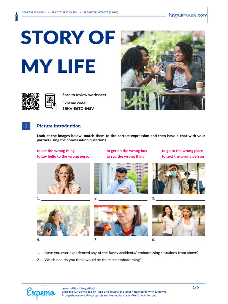 Story of My Life: English Practice A2-B1 | PDF