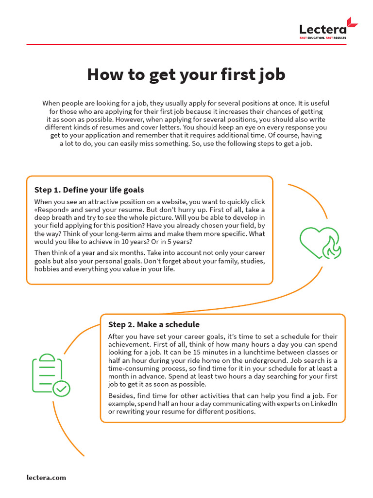 0048 - U1 How To Get Your First Job | PDF | Résumé