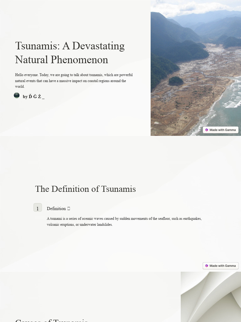Tsunamis A Devastating Natural Phenomenon | PDF | Tsunami | Earthquakes