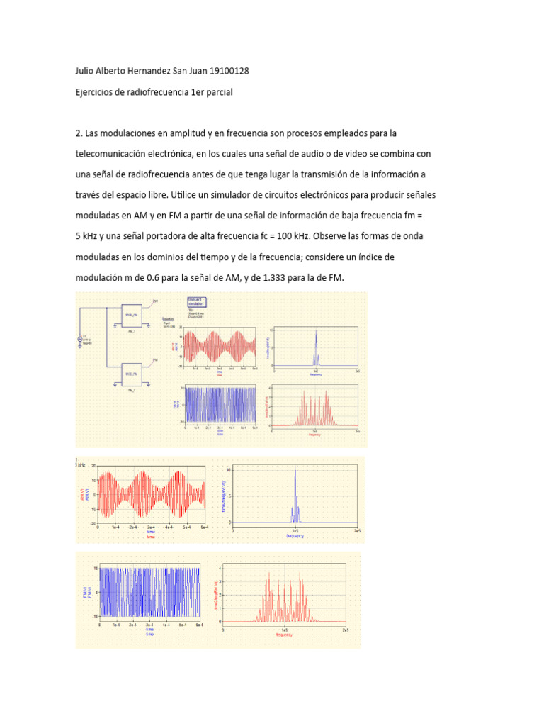 Radiofrecuencia Ejercicios | PDF | Modulación de frecuencia | Filtro electronico