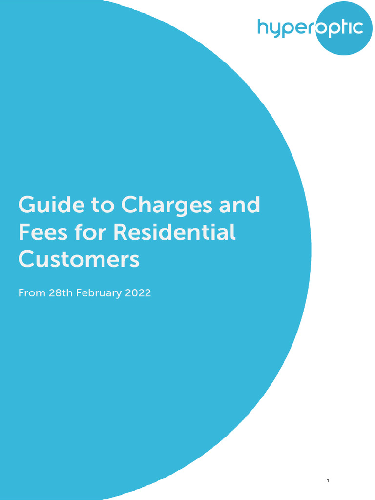 Hyperoptic Charges and Fees Overview | PDF | Fee | Internet Access