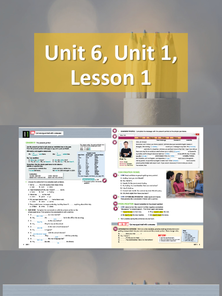 Level 6, Unit 1, Lesson 1 | PDF