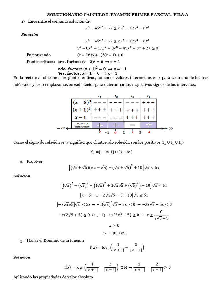 Examen Fila A - Solucionario | PDF | Entero | Matemática Elemental