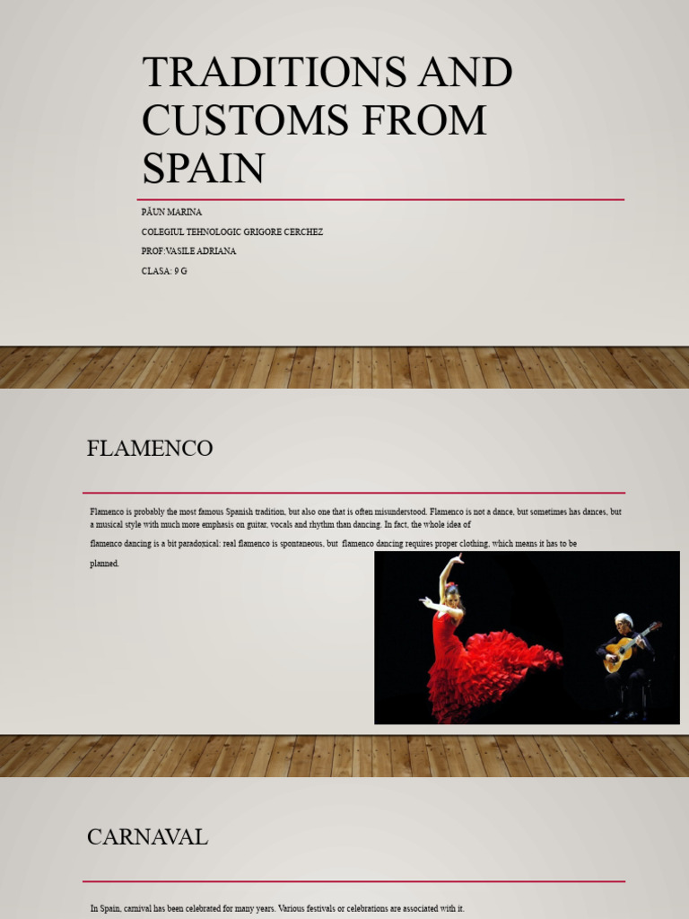 Spanish Traditions and Customs Explained | PDF | Festival | Traditions