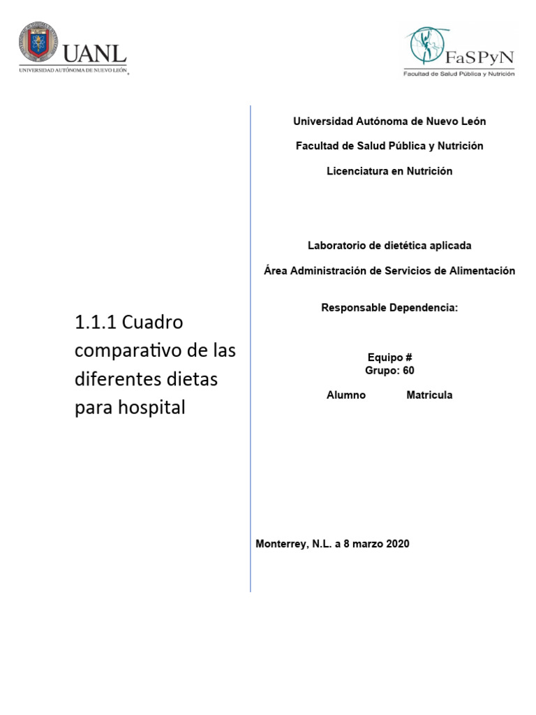 Ejemplo Formato Evidencia 2 LDA | PDF | Dieta | Alimentos