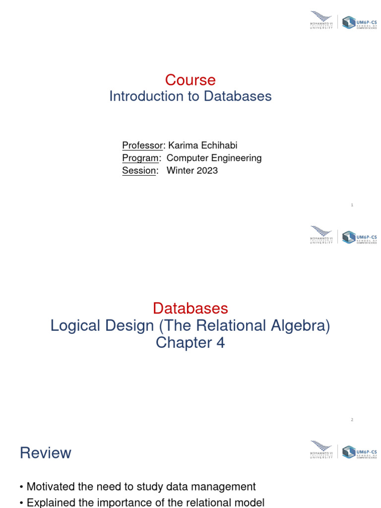 Week2 Lecture | PDF | Relational Model | Sql