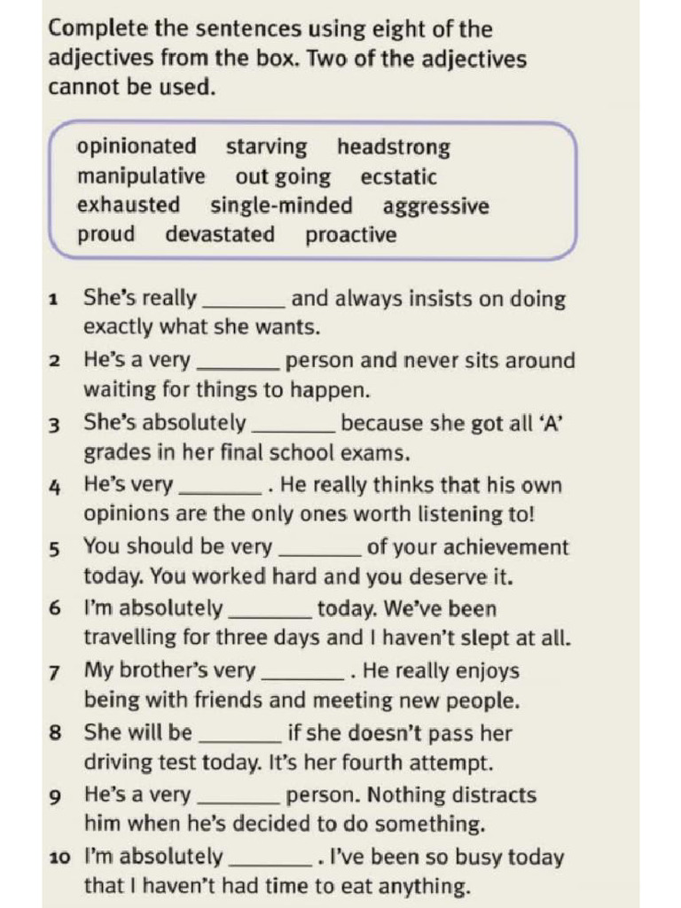 Vocabulary & Speaking Fluency Test | PDF