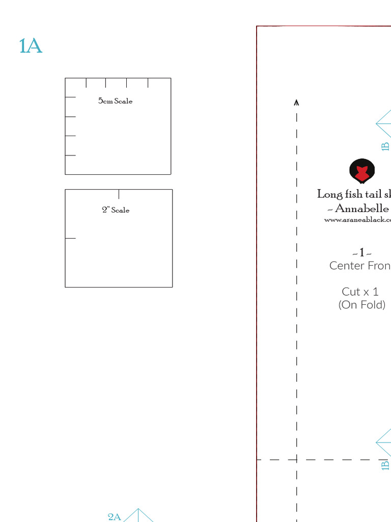 Long Fishtail Skirt - Annabelle - Pattern A4 | PDF