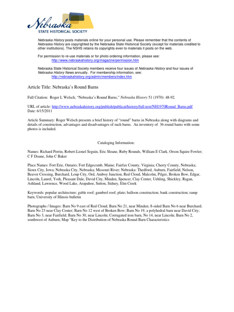 Round Barns | PDF | Framing (Construction) | Barn