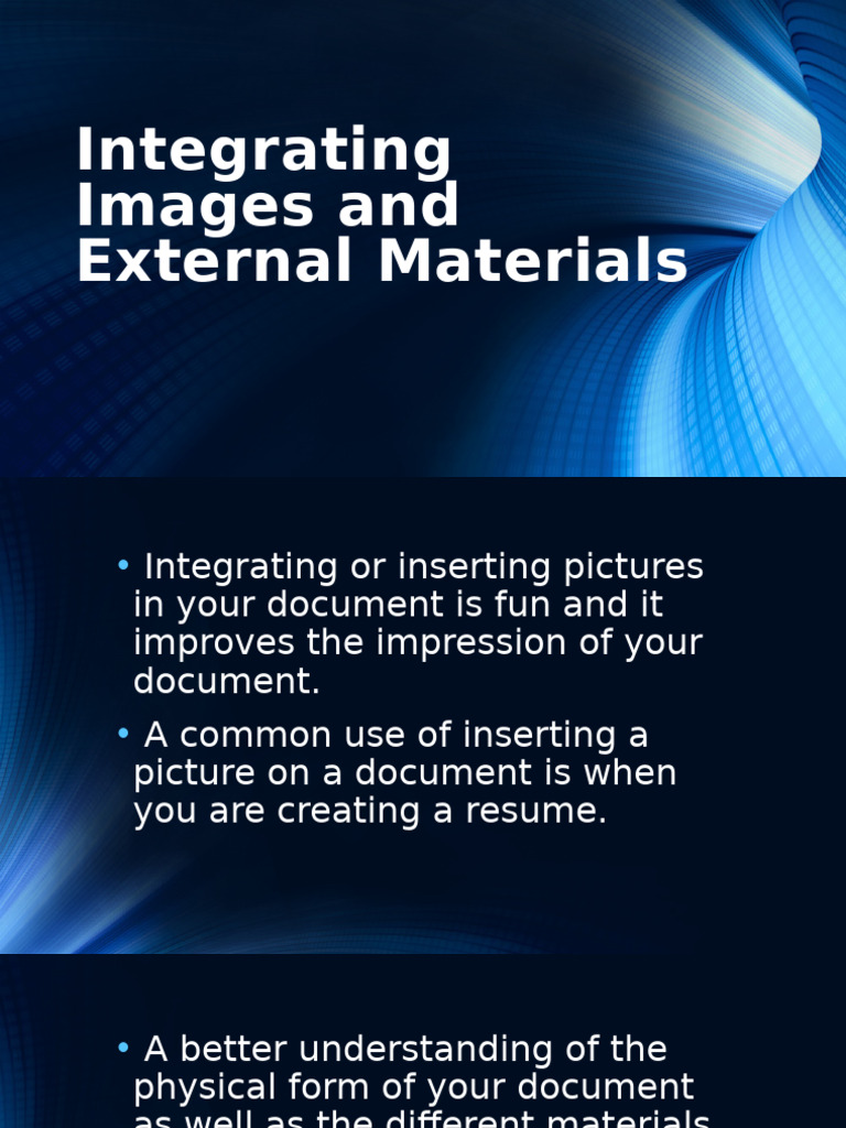 Lesson 3.5 Integrating Images and External Materials | PDF | Computing