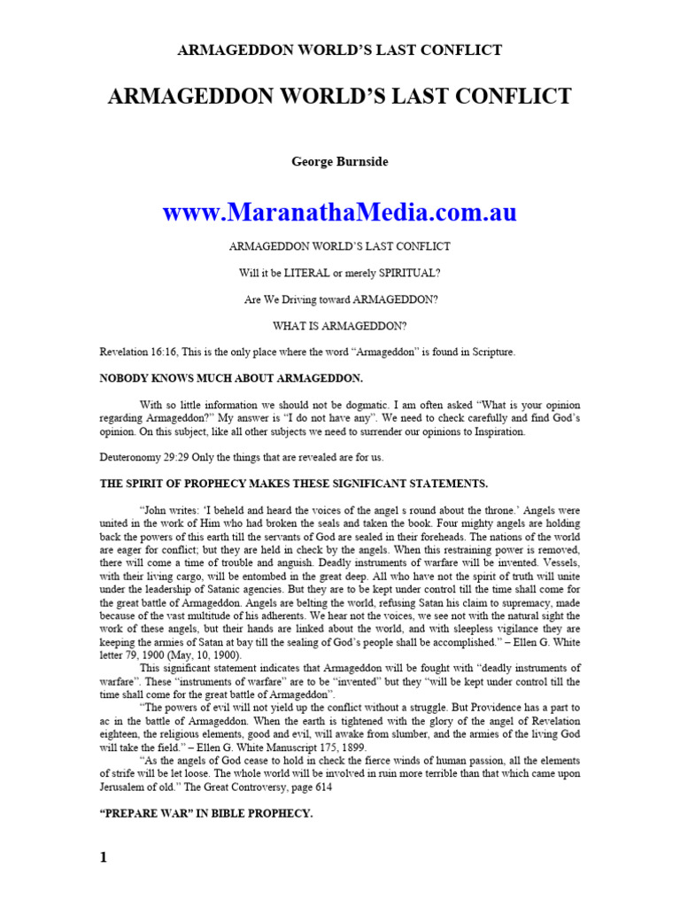 Armageddon | PDF | Armageddon | Revelation