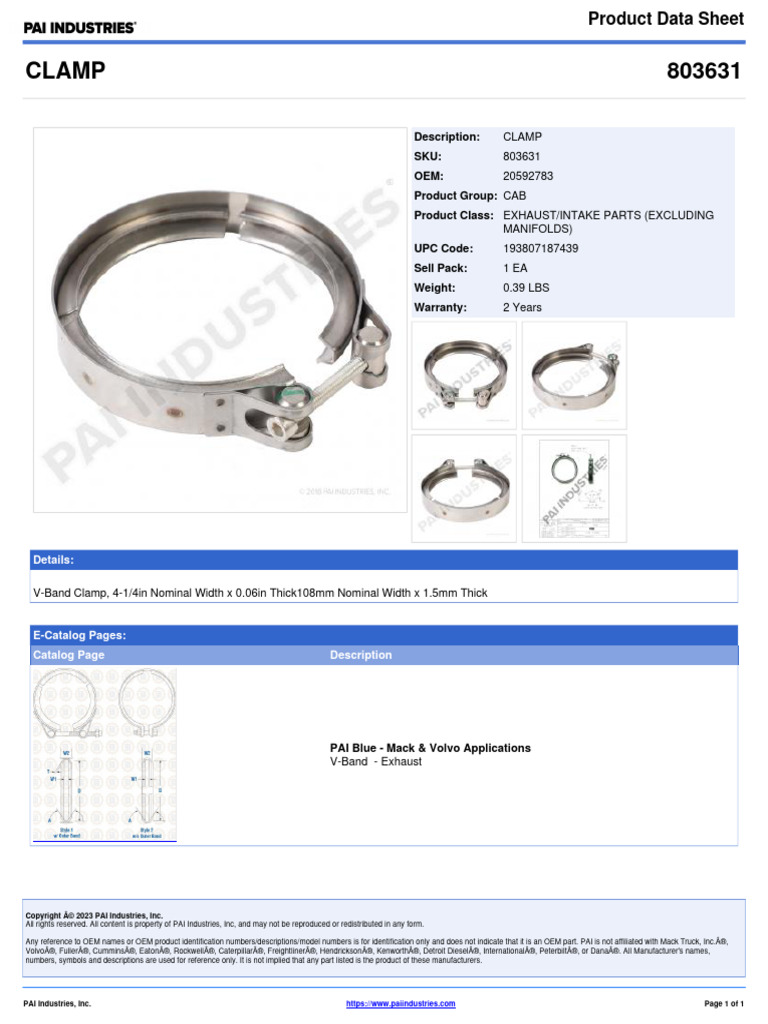 Pai Data Sheet 803631 | PDF | Vehicles | Motor Vehicle