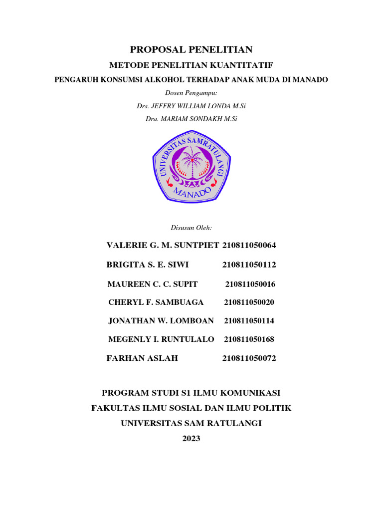 Proposal Kuantitatif | PDF | Ilmu Sosial
