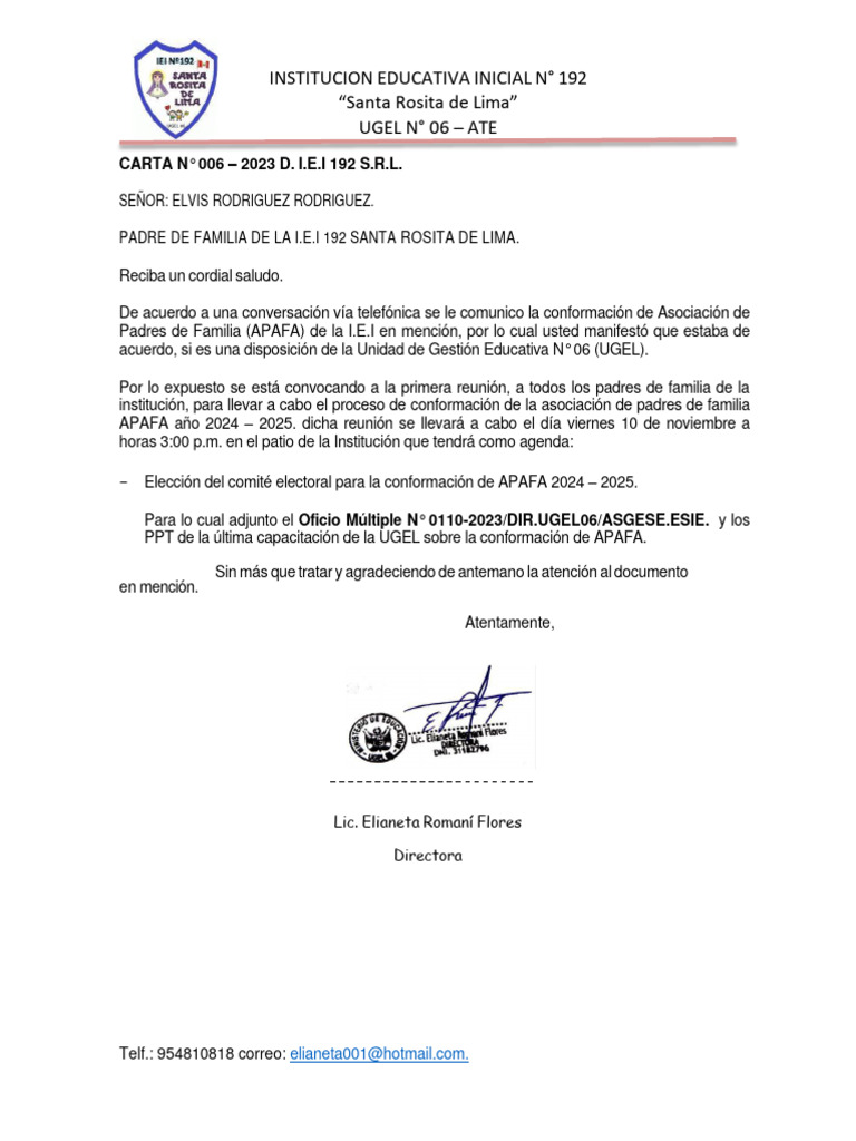 Carta Comunicado | PDF | Votación | Elecciones