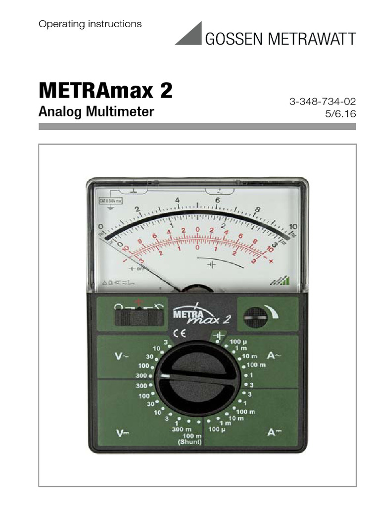 Metramax 2 Ba GB | PDF | Switch | Voltage