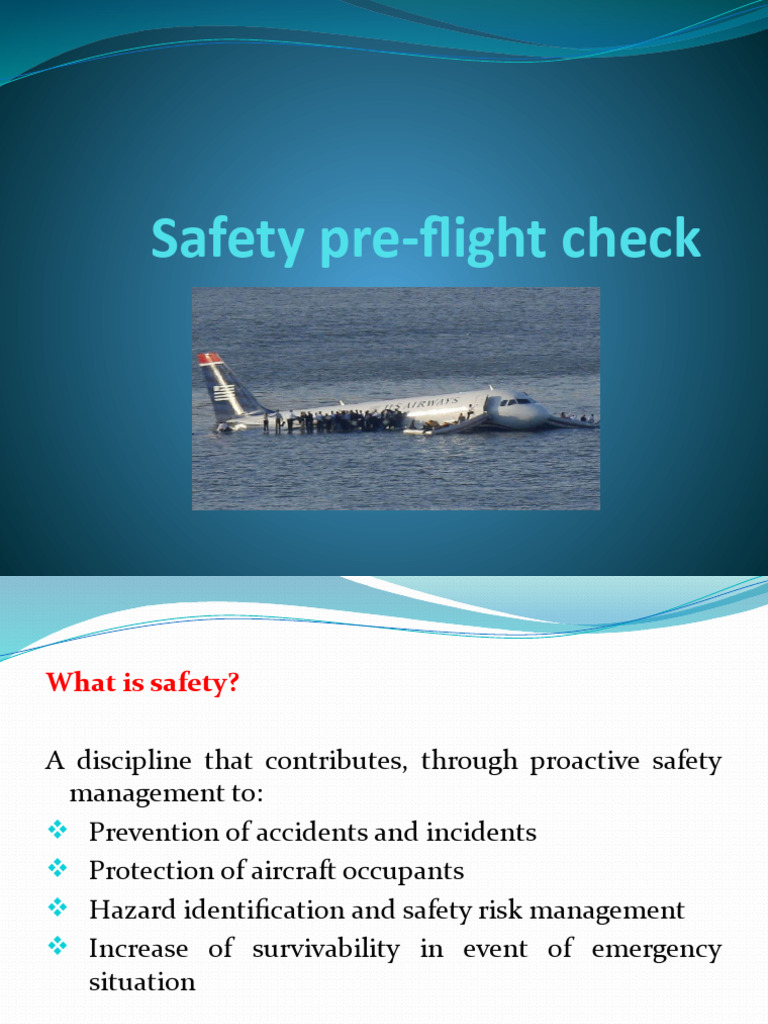 Safety Pre-Flight Check | PDF | Seat Belt | Safety