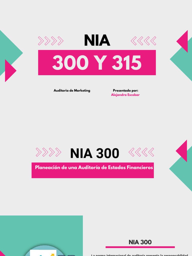 Nia 300 y 315 | PDF | Auditoría | Planificación