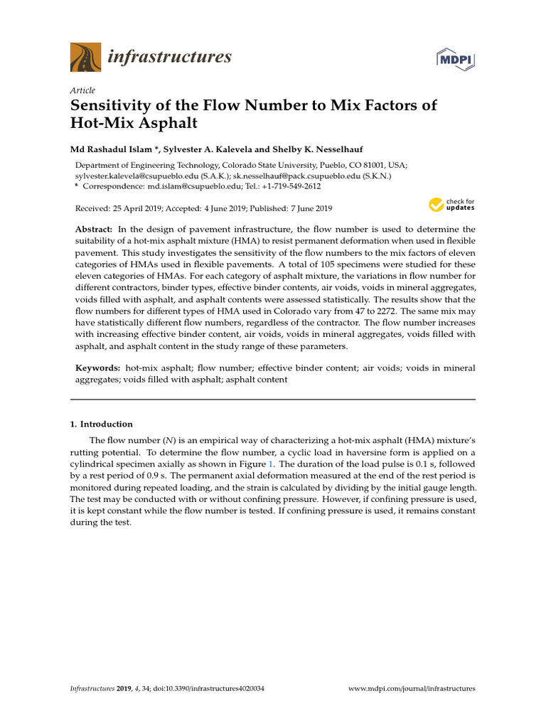 Sensitivity of The Flow Number To Mix Fa | PDF | Student's T Test ...