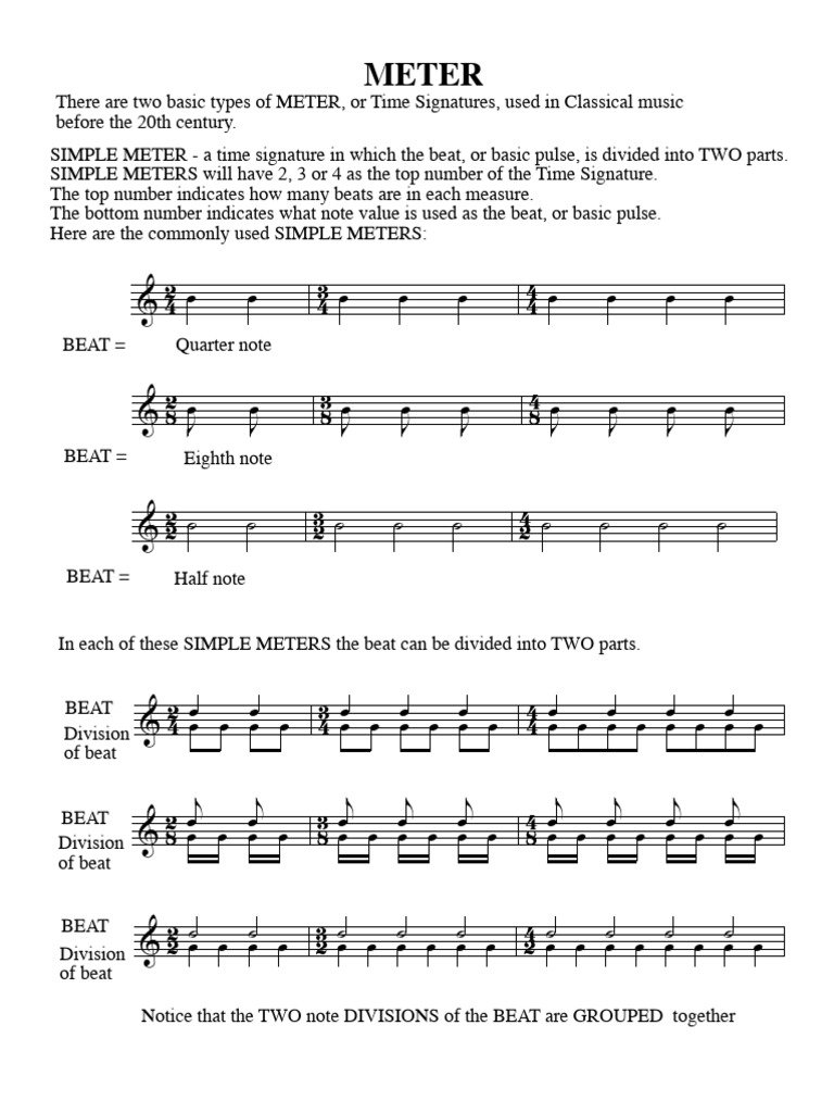 Meter | PDF | Music Theory | Musical Forms