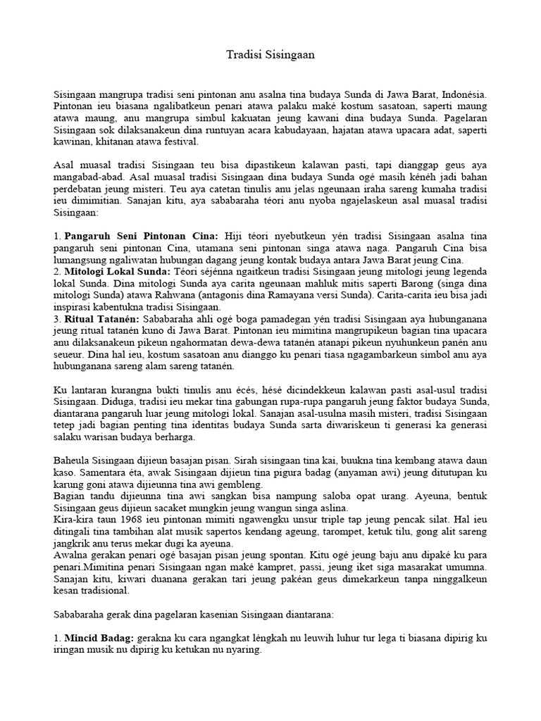 Tradisi Sisingaan | PDF
