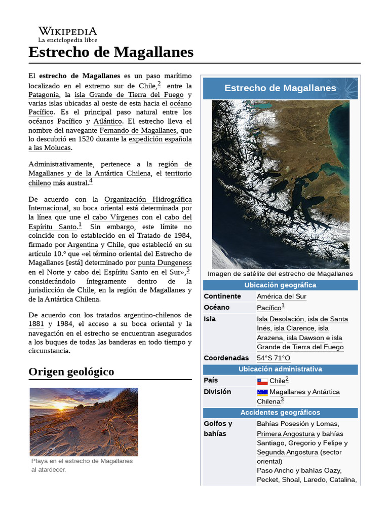 Estrecho de Magallanes | PDF