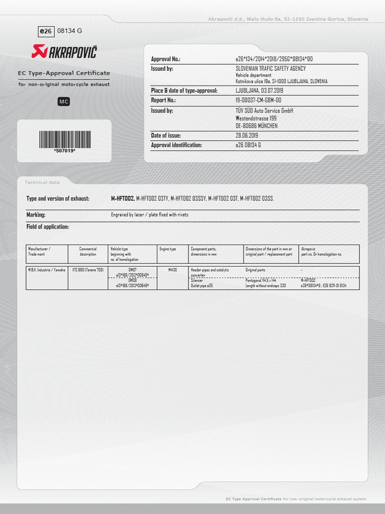 Abe S Y7so2 HFTT | PDF | Transport | Manufactured Goods