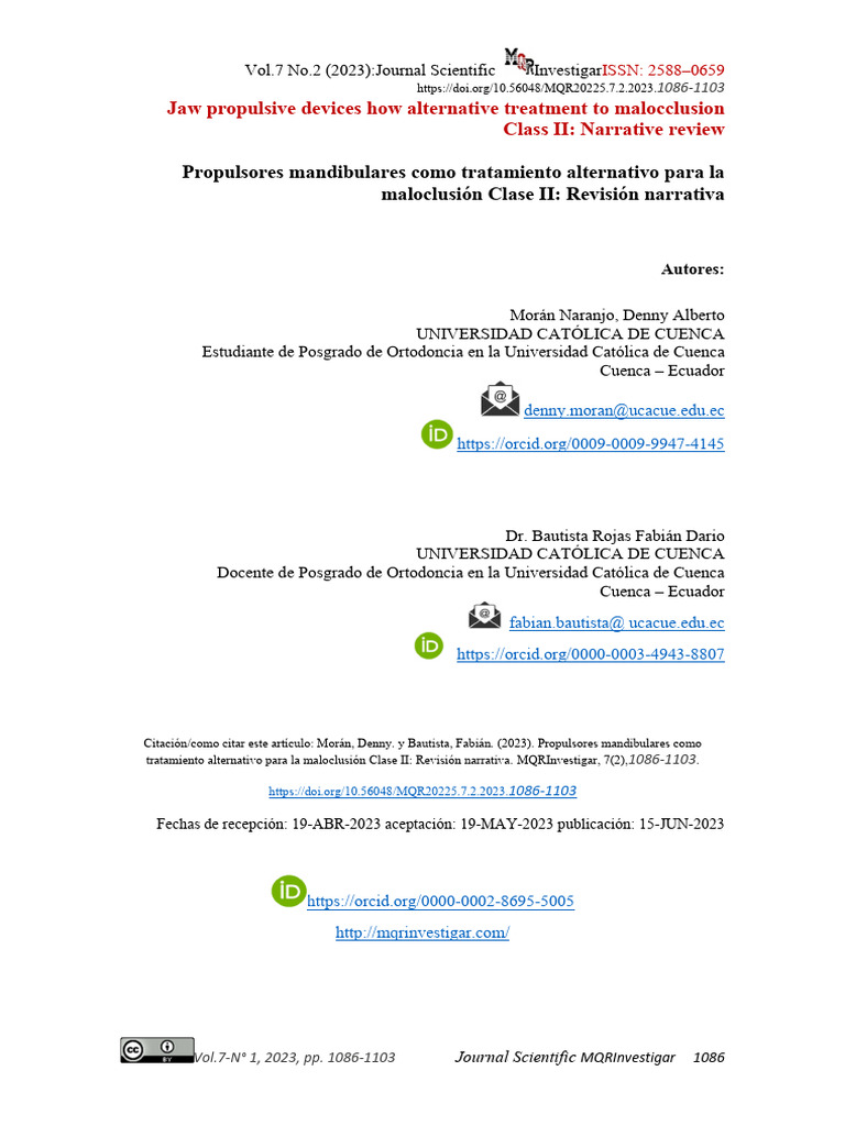 Propulsores mandibulares para maloclusión Clase II | PDF | Ramas de ...