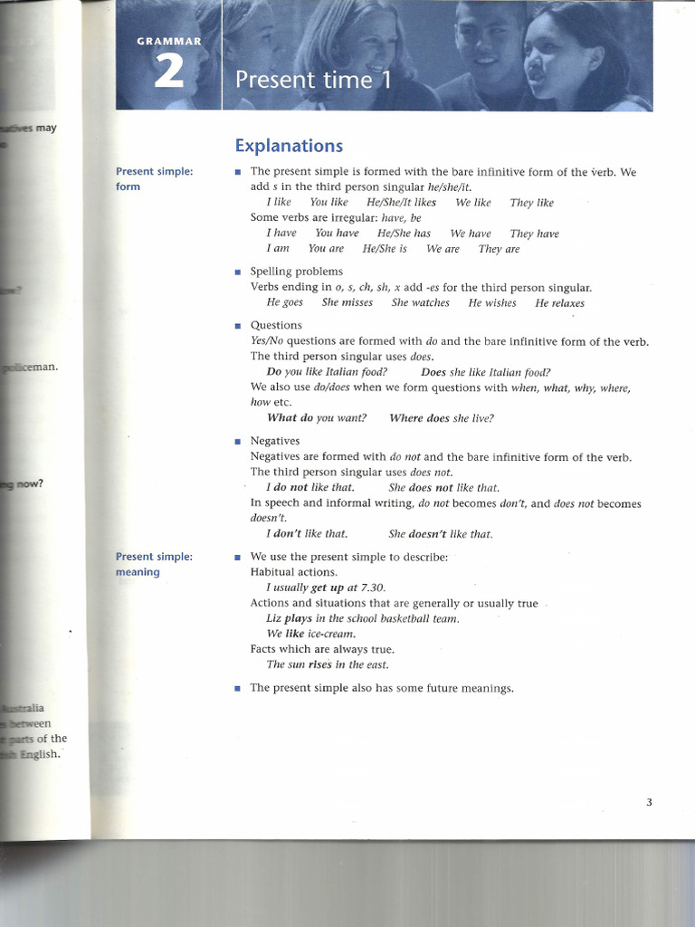 Interm - Grammar 2 - Present Time - 1 | PDF