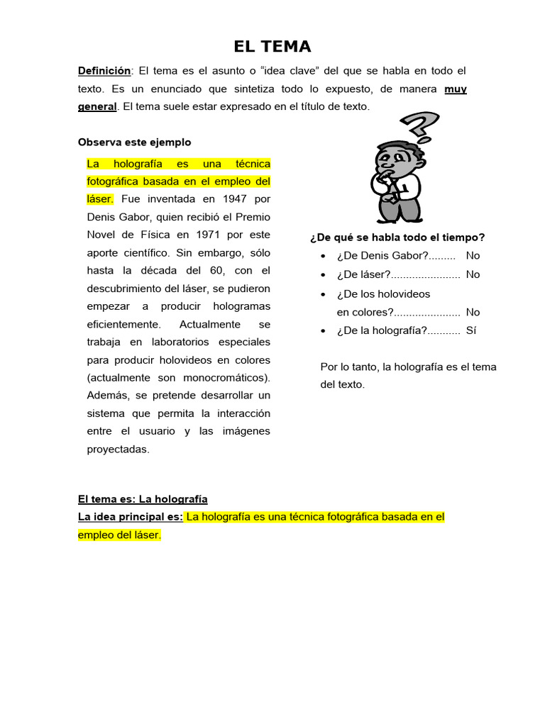 EL TEMA Ejercicios | PDF | Holografía | Mitosis
