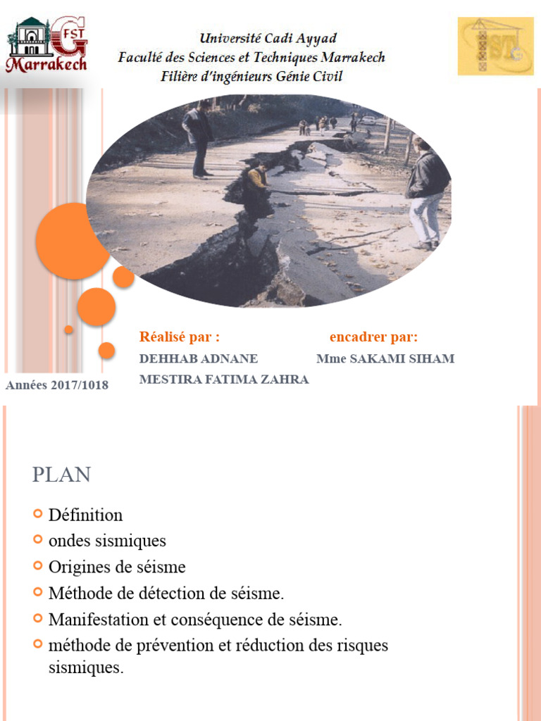 Le Séisme | PDF | Tremblements de terre | Mécanique