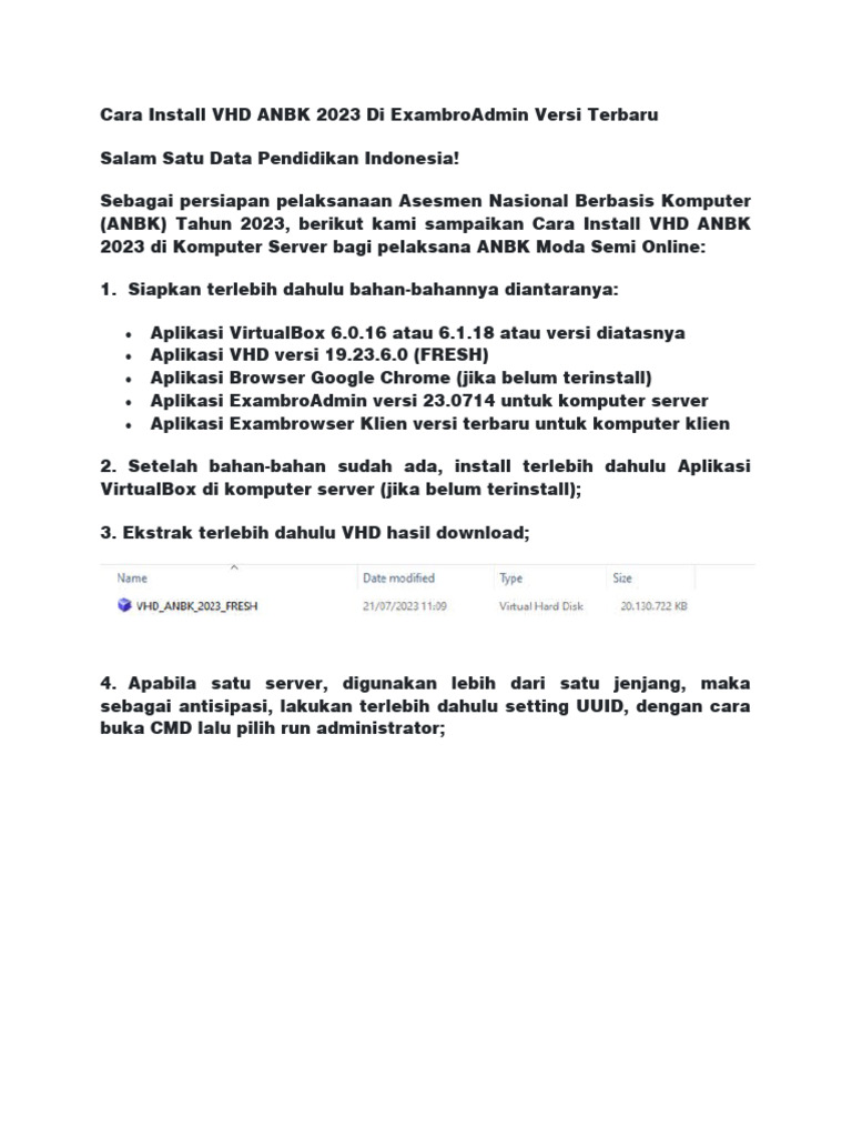 Petunjuk Instalasi VHD | PDF