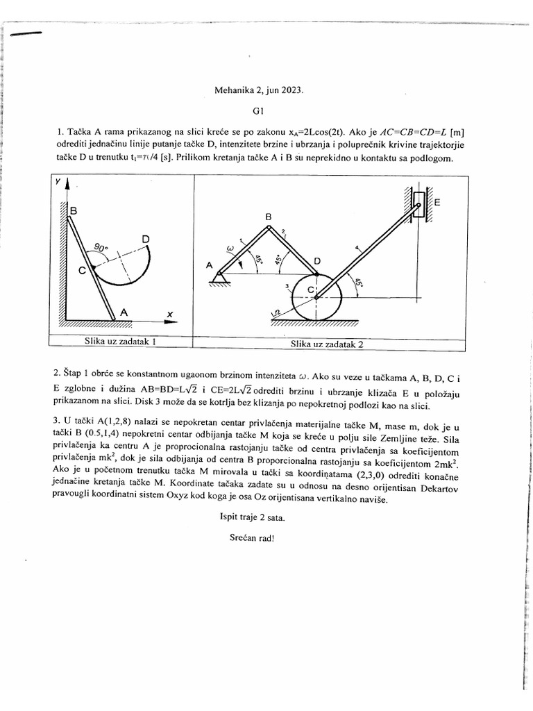 Mehanika 2 - Jun 2023 | PDF
