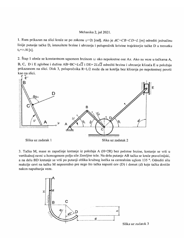 Mehanika 2 - Jul 2021 | PDF