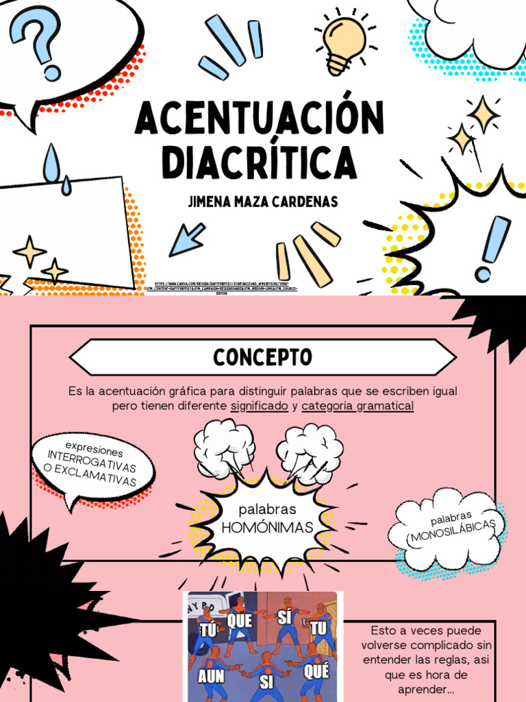 Acentuación Diacrítica | PDF | Palabra | Lingüística