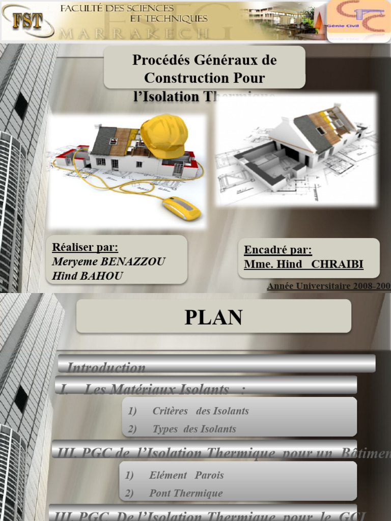 Exposé Isolation Thermique - Version Final | Télécharger gratuitement PDF | Isolation thermique ...