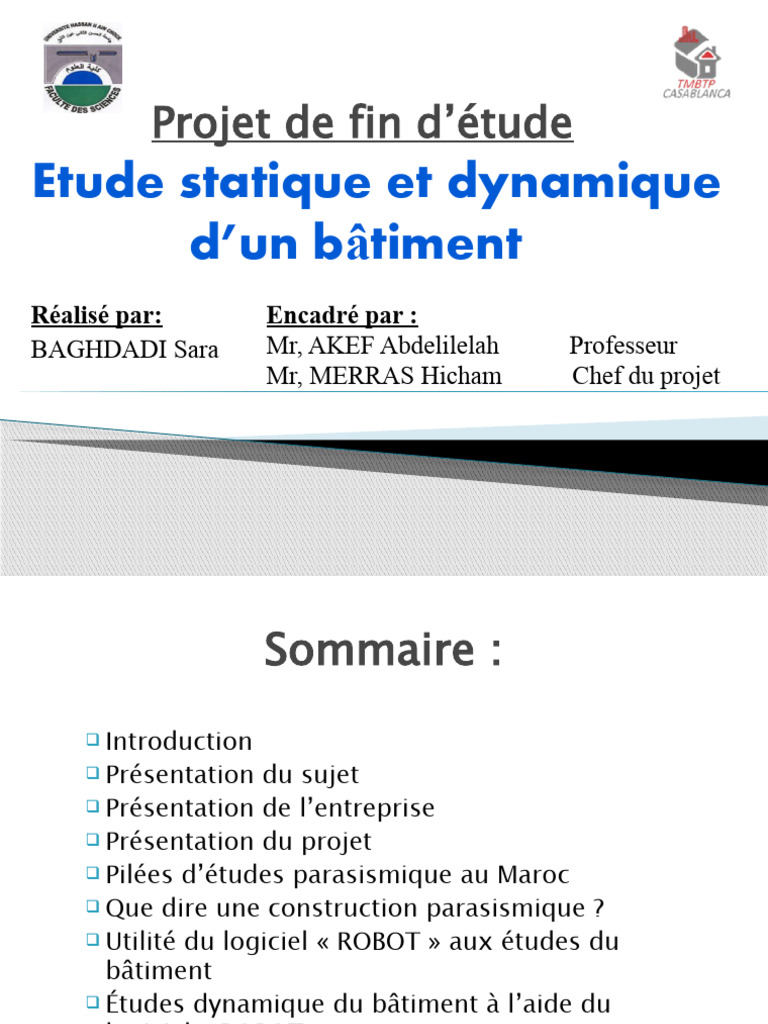 Étude parasismique d'un bâtiment R+4 | PDF | Génie parasismique ...